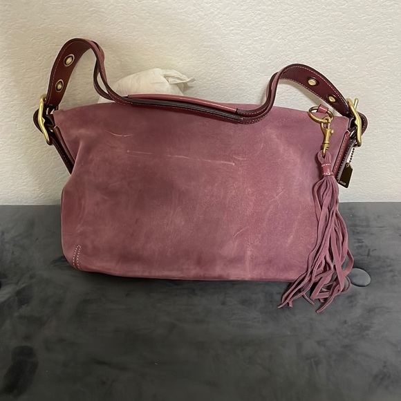 Coach | Bags | Coach Dusty Rose Suede Shoulder Bag | Poshmark